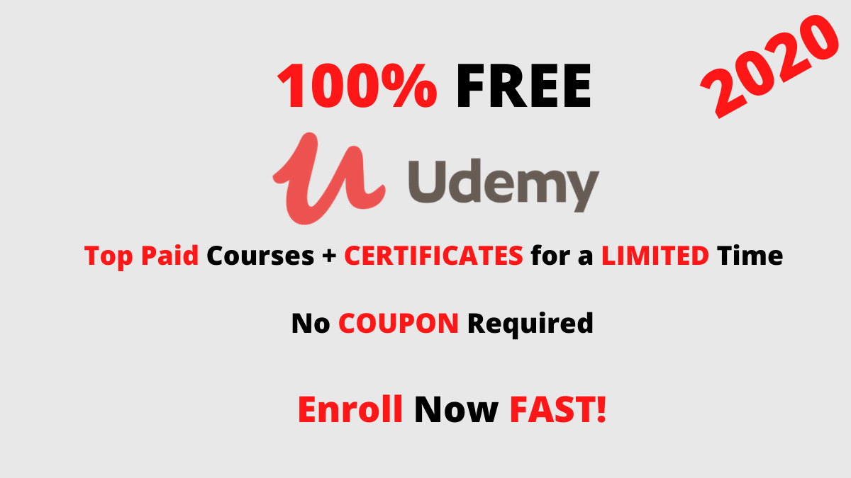 15+ Essential Free Udemy Courses Coupons With Certification 2020 ...